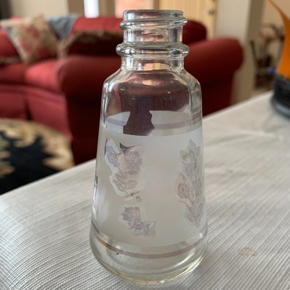 Unknown | Kitchen | Vintage Glass 35 Small Triangle Bottle Frosted ...